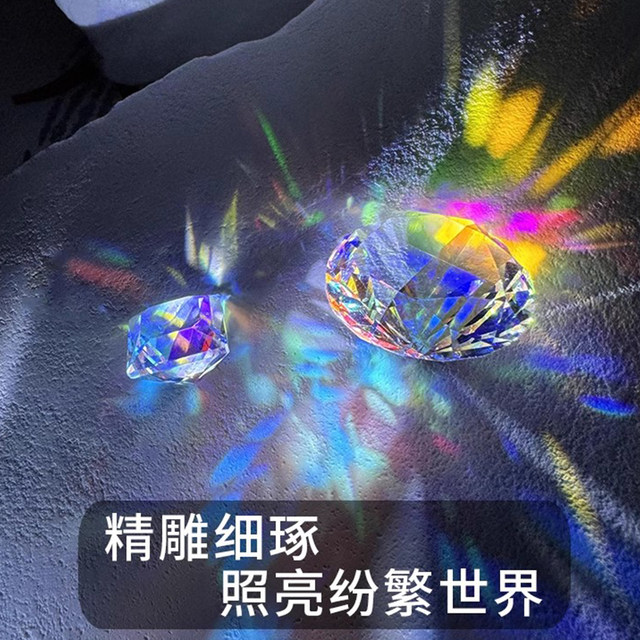 Color prism gemstone diamond ornament moonstone princess cut artificial ...