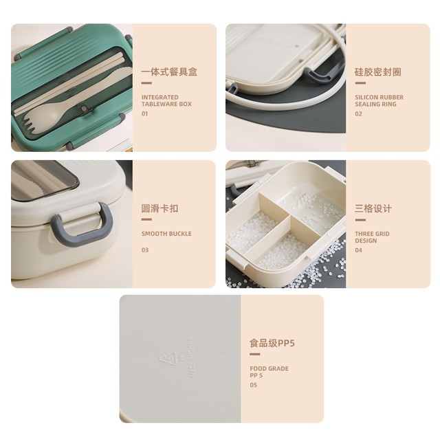 Fanshi Home Products Lunch Box Microwaveable PP Compartment Office ...