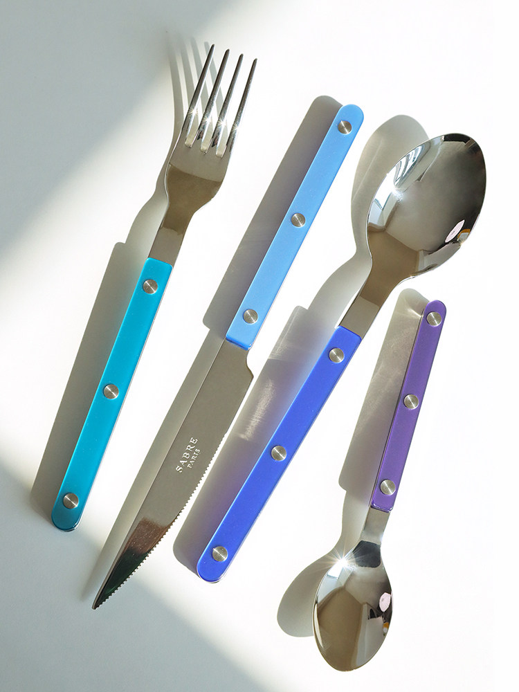 Saber Paris Rainbow Stainless Steel Western Cutlery Set - 4 Piece