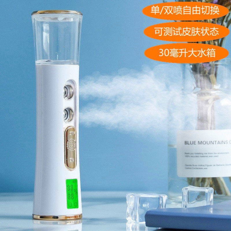 Nano Hydration Meter Rechargeable Humidification Sprayer Dual Spray ...
