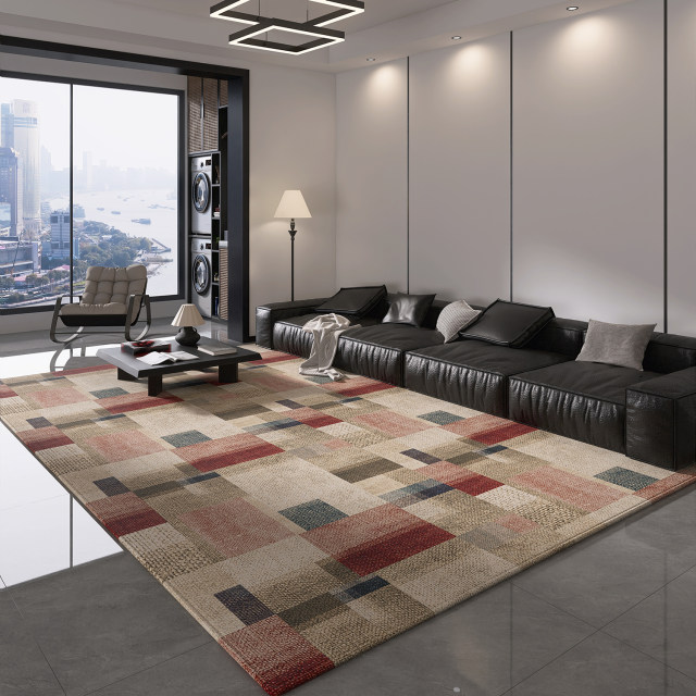 Retro style carpet living room 2024 new high-end light luxury home ...