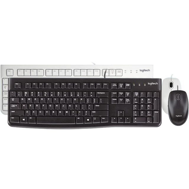 Logitech MK120 keyboard and mouse set wired keyboard and mouse white ...