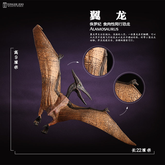 Jurassic pterosaur toy dinosaur model toothless wind god ancient magic ...