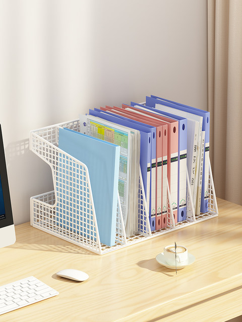 Desktop Document Organizer Storage Shelves Metal File Rack Document ...