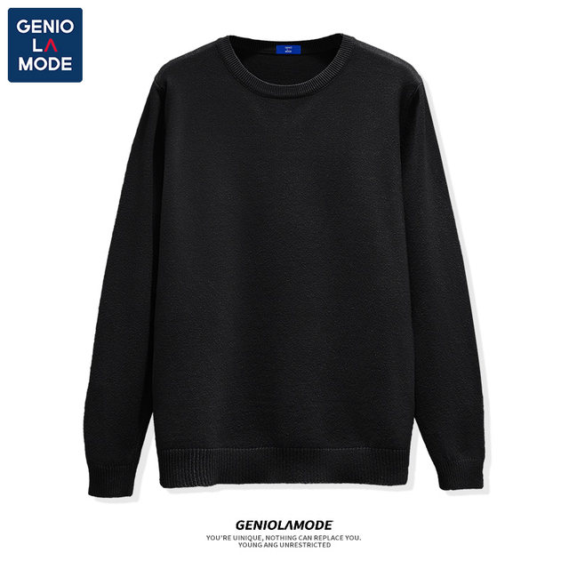 GENIOLAMODE turtleneck sweater for men in autumn and winter khaki ...