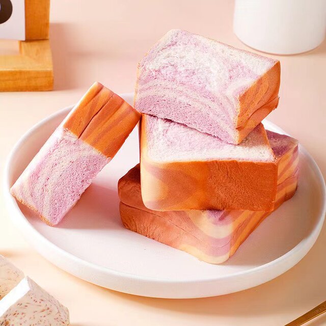 Taro-flavored thick-cut toast bread, whole box, milk-flavored original ...