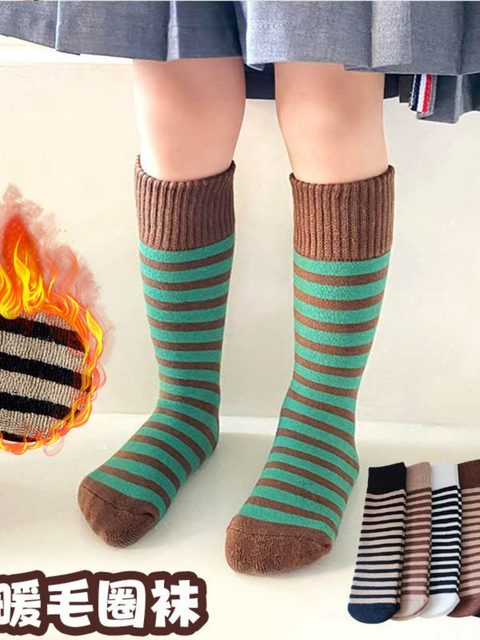 Small socks in autumn and winter plus velvet thickened stockings for ...