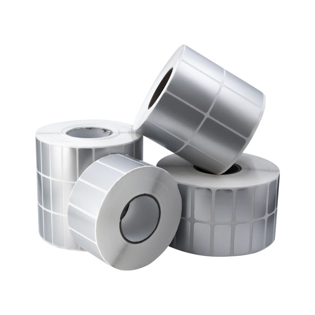 Asian silver tag paper dumb silver non -dry glue barcode paper ...