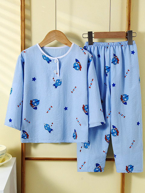 Spring pajamas split cotton cloud cotton air conditioning suit summer ...