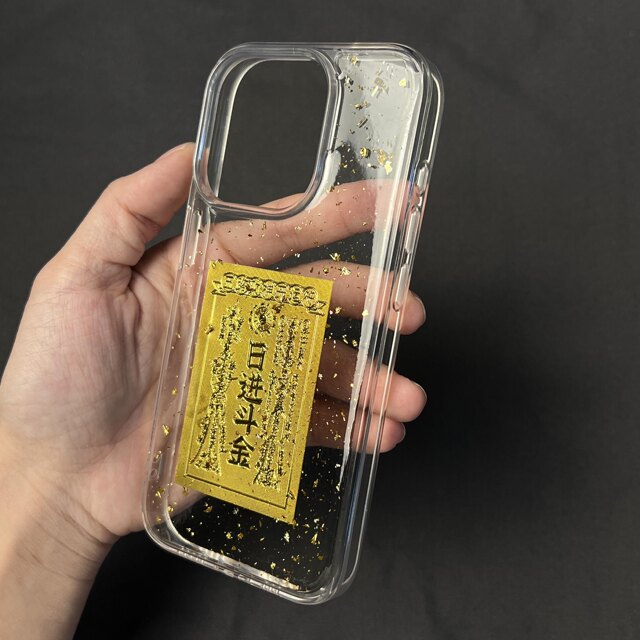 Douyin's same style gold foil drip glue Rijin Doujin suitable for Apple ...