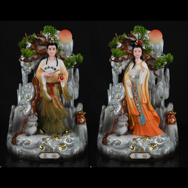 Fox, yellow, white, willow ash, python leader, statue, handicrafts ...