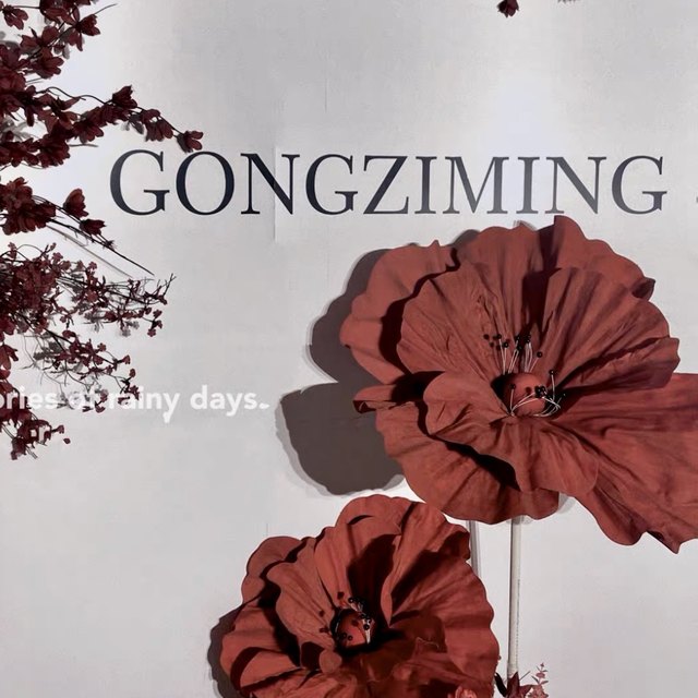 New wedding props road lead flower stage foam paper flower silk net ...