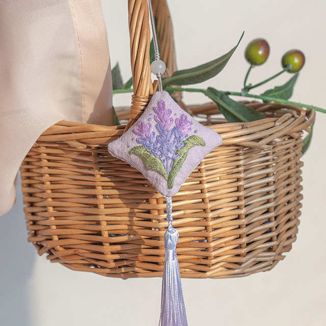 BIABIA embroidery handmade diy material bag osmanthus rose sachet purse ...