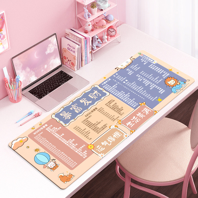 Internet Celebrity Mouse Pad Shortcut Keys Office Oversized Wrist Guard ...