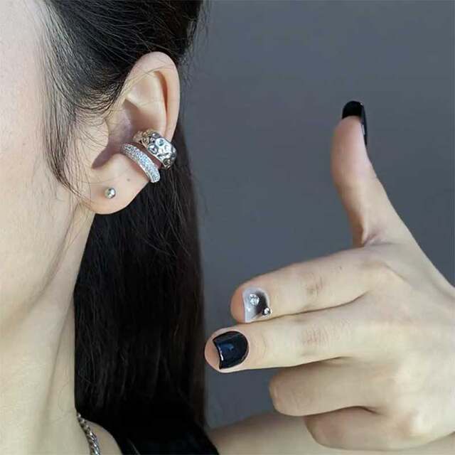 French light luxury double-layer non-pierced ear bone clip ear clip for ...