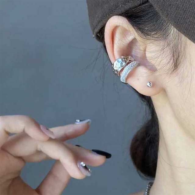 French light luxury double-layer non-pierced ear bone clip ear clip for ...