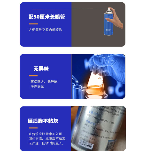 Car cavity anti-rust wax iron hand Fe515 long-lasting anti-rust agent ...