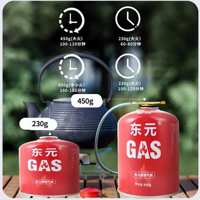 Outdoor flat gas tank outdoor gas butane gas portable plateau alpine ...