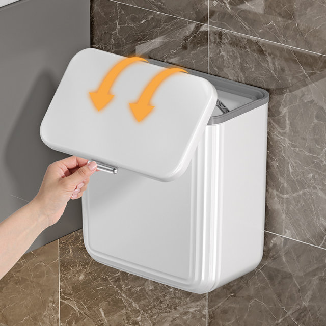 Bathroom sanitary bucket wall-mounted household with lid 2024 new small ...