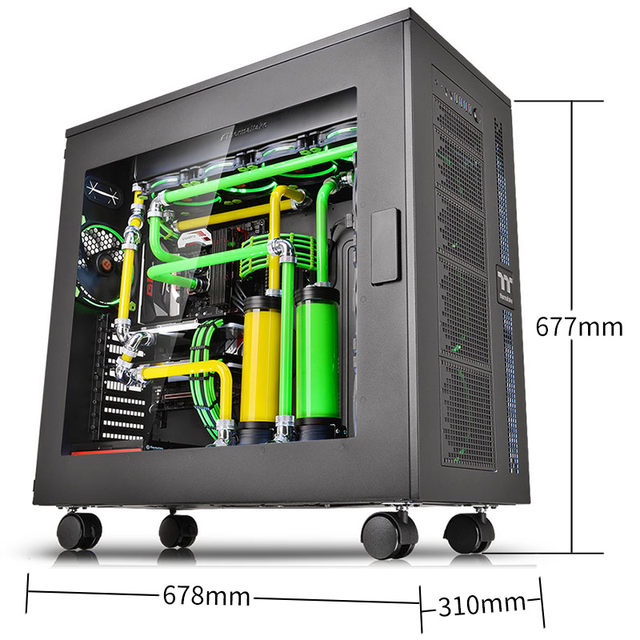 Tt server chassis CoreW100EATX motherboard desktop computer water ...