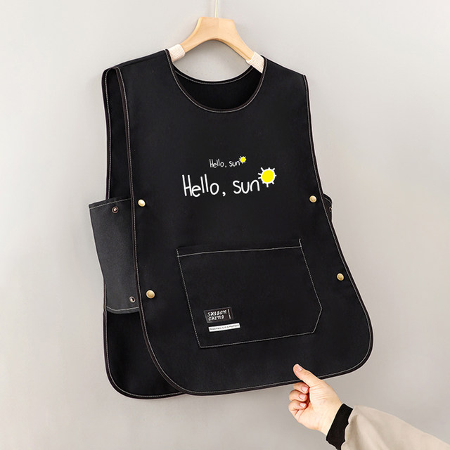 Canvas apron vest vest breathable kitchen home 2025 new men's custom ...