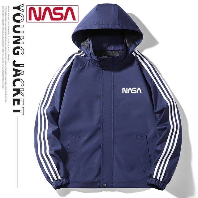 NASA joint spring and autumn thin brand hooded jacket for men's ...