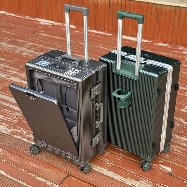 Luggage suitcase can be boarded with front opening for women 20 travel ...