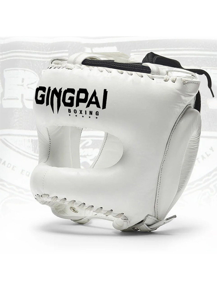 Gingpai Adult Boxing Headgear - Crossbeam Enclosed Helmet