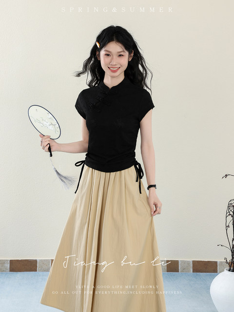 Jiang Buli's new Chinese style short-sleeved T-shirt for women's summer ...