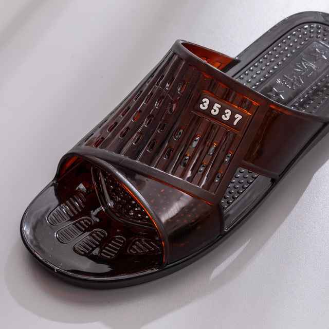 3537 beef tendon slippers for men, non-slip soft rubber shoes, soft ...