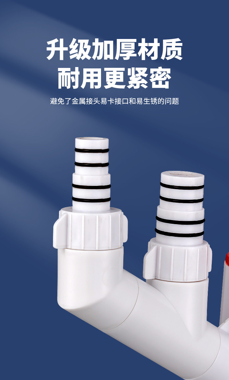 Langqi kitchen three-way anti-odor multi-functional front sewer pipe ...