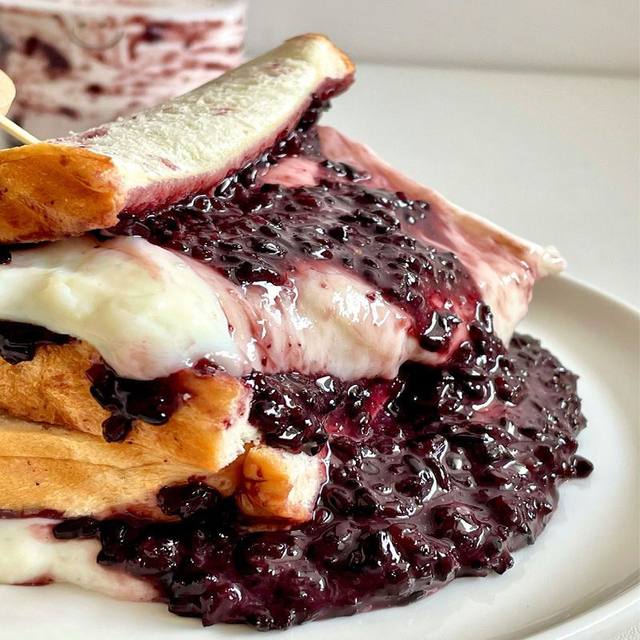 Whole box of purple rice bread, cheese sandwich toast, satisfying ...