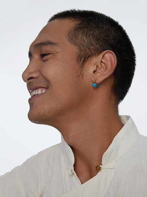 Wuduo Natural Turquoise Jewelry Soul Protection Stone National Sterling ...