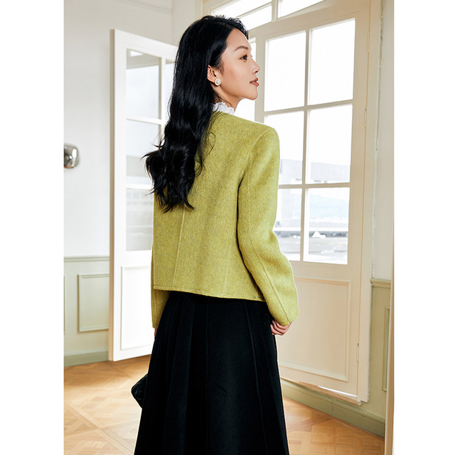 Lucidy/Rusti short double-sided woolen coat for women 2023 new autumn ...