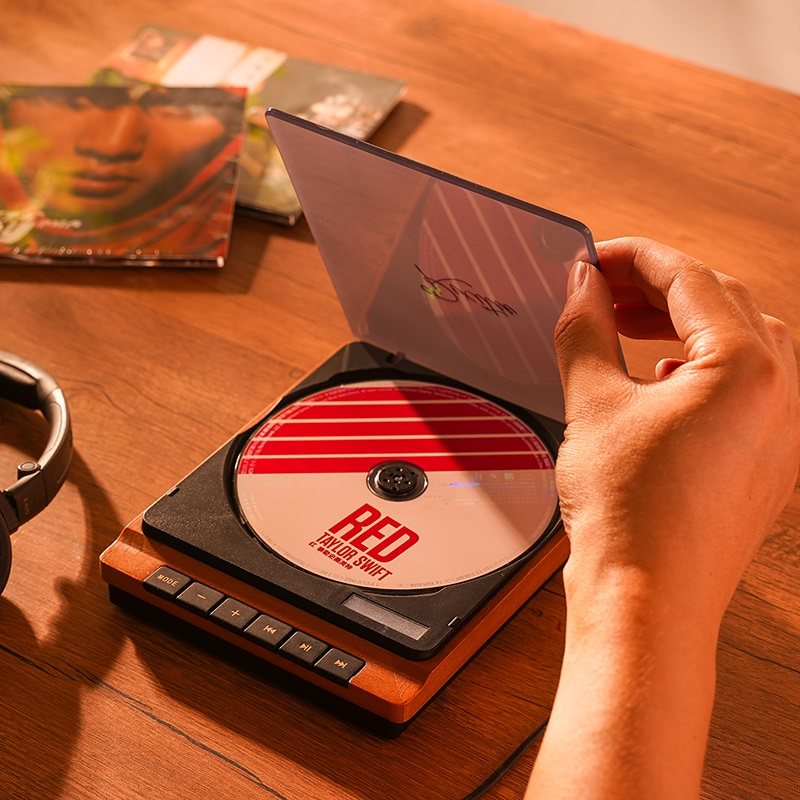 Rexitee ahşap cd Çalar bluetooth Çalar müzik albümü disk retro vinil ...