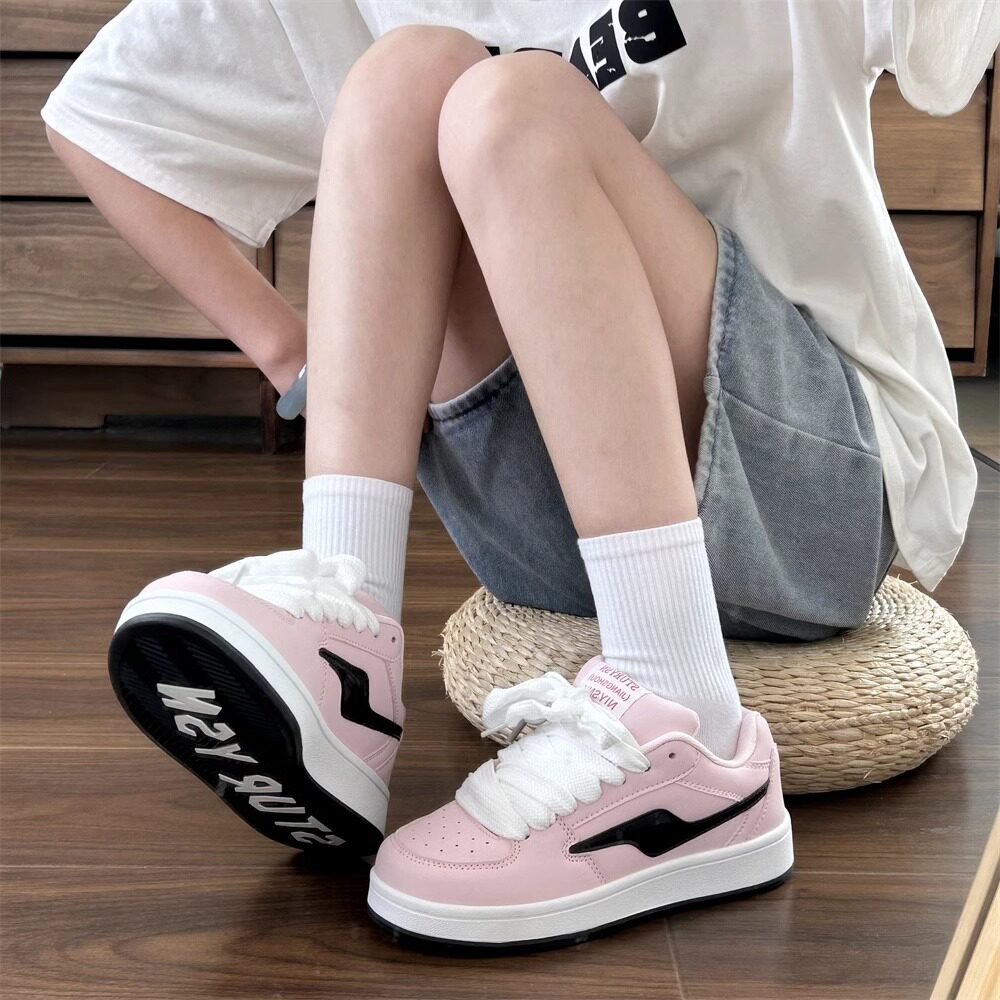 Campus style Korean niche pink bread shoes for women ins trendy 2025 ...