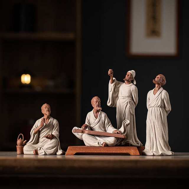 Ancient historical figures Tea Shenglu Yu Boya Fushao Li Bai Eagle ...