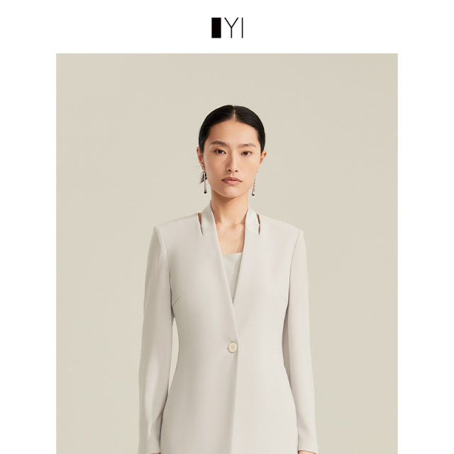 [Classic Swan Clothing Series] YI Yizhen Yueying Gray Triacetate Suit ...
