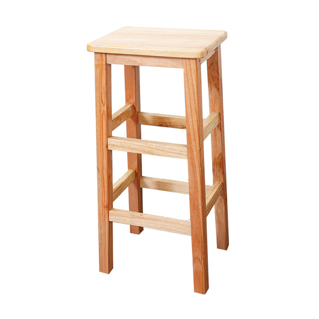 High square stool solid wood square stool dining table stool high stool ...