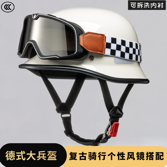 New national standard 3C certification retro motorcycle helmet scoop ...