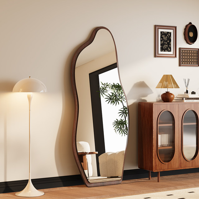 Retro fitting mirror wall-mounted cloud dressing mirror girls' home ...