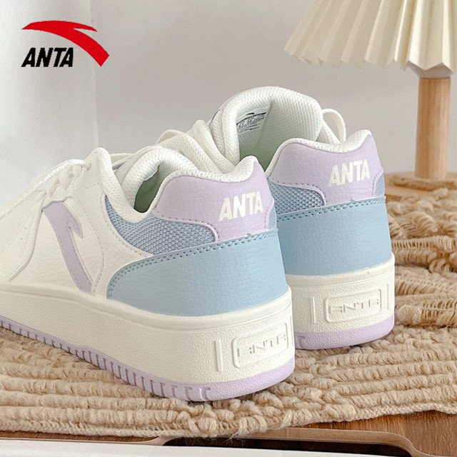 Anta white shoes women's shoes flagship new winter official genuine ...