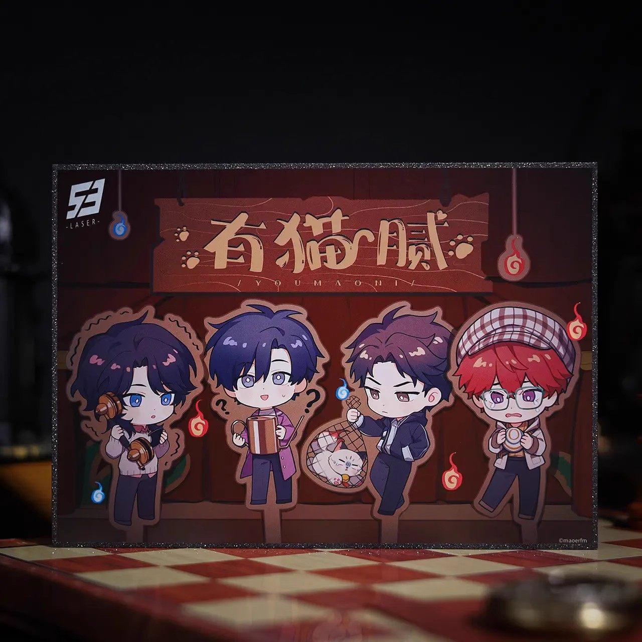 Li Ting Laser Odznak s Kočičími Uši FM - Roztomilý Design Vila