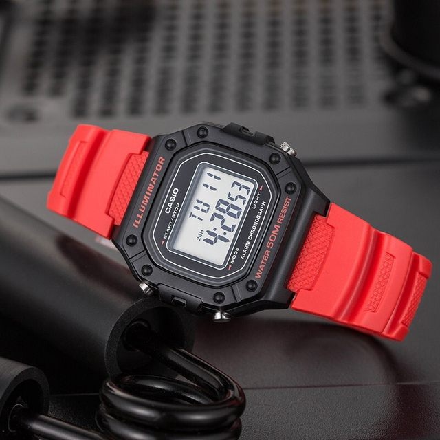 Casio student watch men's retro small square children's electronic ...