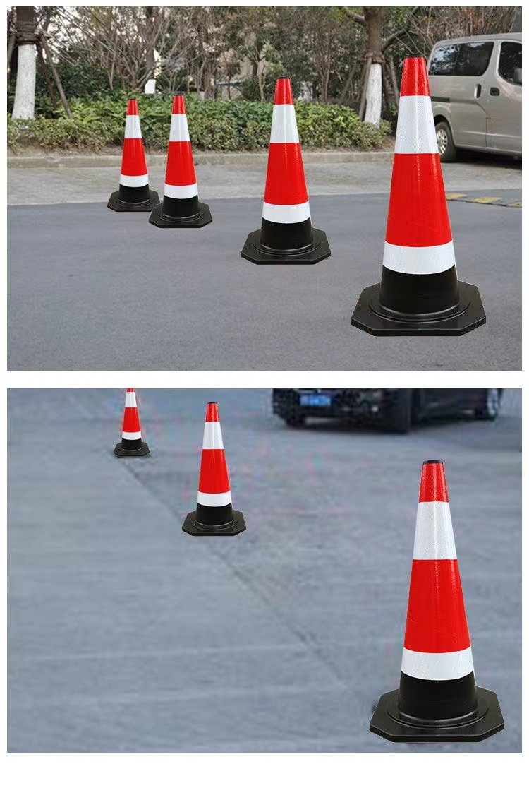 Cône De Route En Caoutchouc - Hauteur 46 cm, environ 1,8 kg | Laohoufan