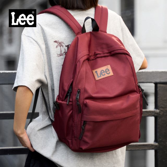 Lee backpack men's large-capacity student school bag college students ...