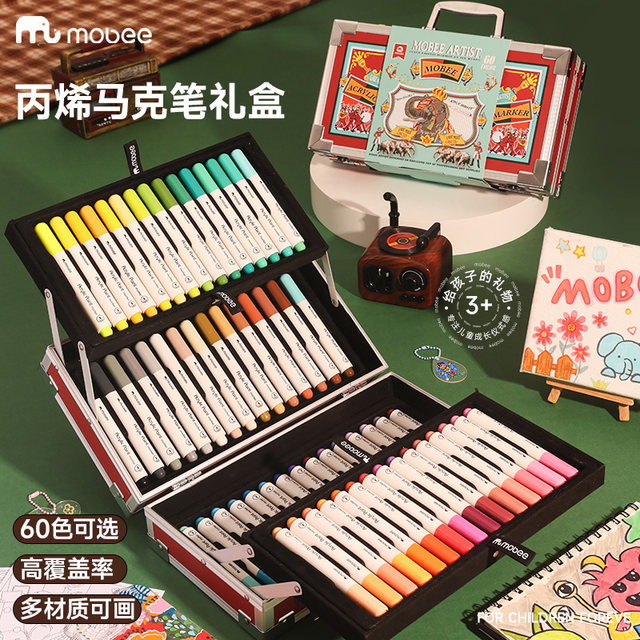 Mobee acrylic marker pen for primary school students, opaque, stackable ...