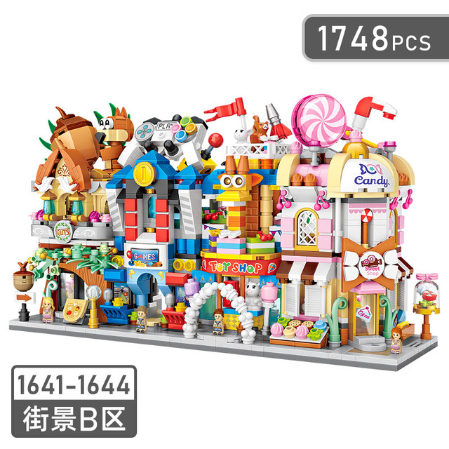 LOZ Blocks Building Street Scenery Store House Boy Children's Toy Girls ...