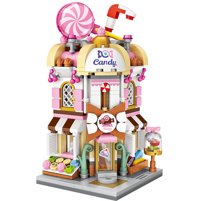 LOZ Blocks Building Street Scenery Store House Boy Children's Toy Girls ...