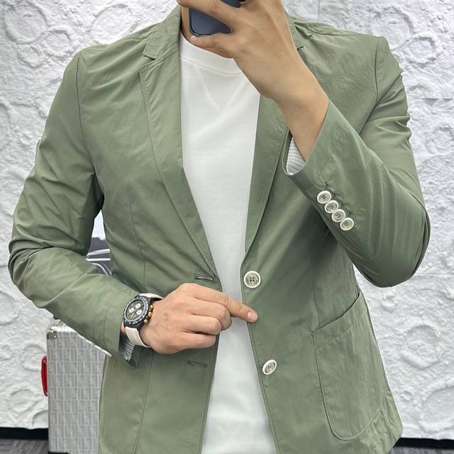 Light cooked wind, pure color, simple light suit jacket, spring and ...